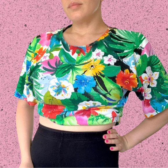 Vintage | Tops | Vintage Limited Edition Units Tropical Floral Top ...